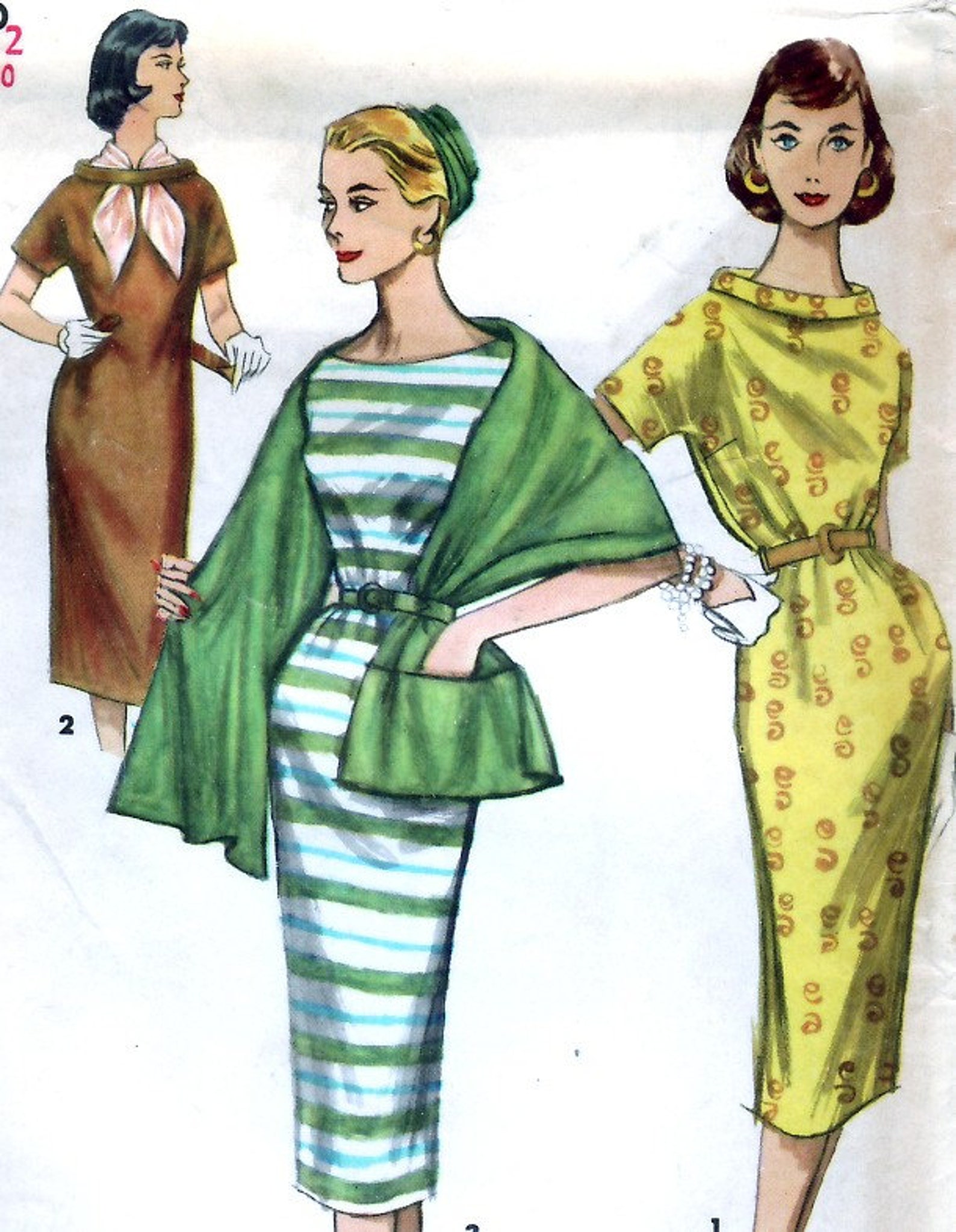 Vintage 1956 Simplicity 1446 UNCUT Sewing Pattern Junior's, Misses' One ...