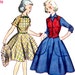 Vintage 1952 Simplicity 4104 Sewing Pattern Girl's One-piece Dress and ...