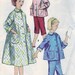 Vintage 1956 Simplicity 1441 Sewing Pattern Child's Girl's Pajamas and ...