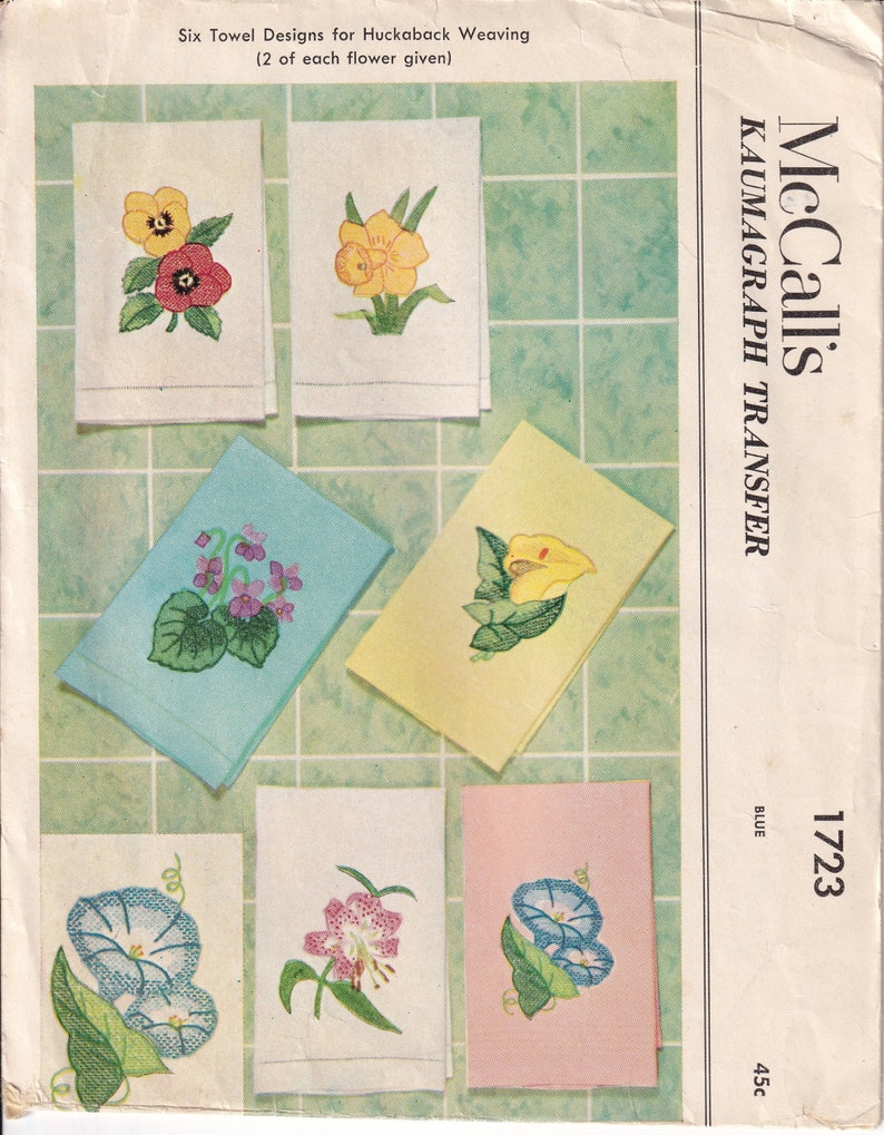 Vintage 1952 Mccall's 1723 UNCUT Craft Sewing Pattern Kaumagraph ...