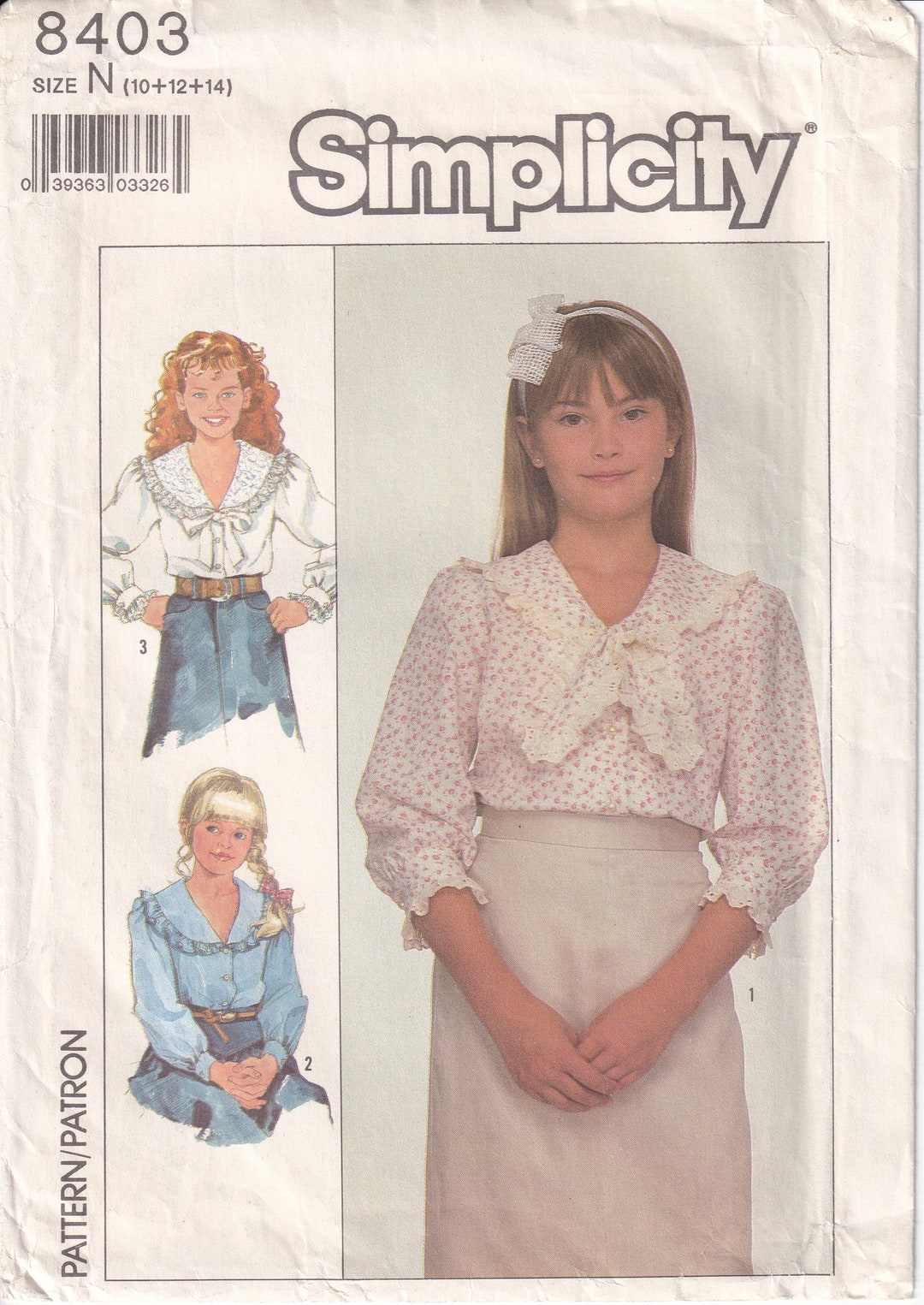 Vintage 1987 Simplicity 8403 UNCUT Sewing Pattern Child's, Girls ...