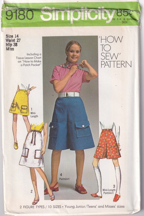 Vintage 1970 Simplicity 9180 UNCUT Sewing Pattern Misses' - Etsy Canada