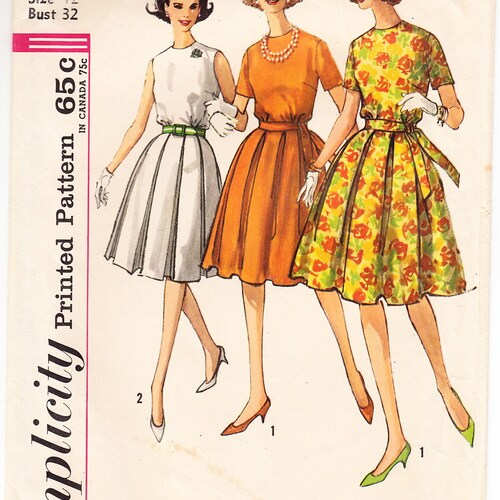 Kits & How To 1960s Simplicity 5913 Princess Seam Summer Dress with ...
