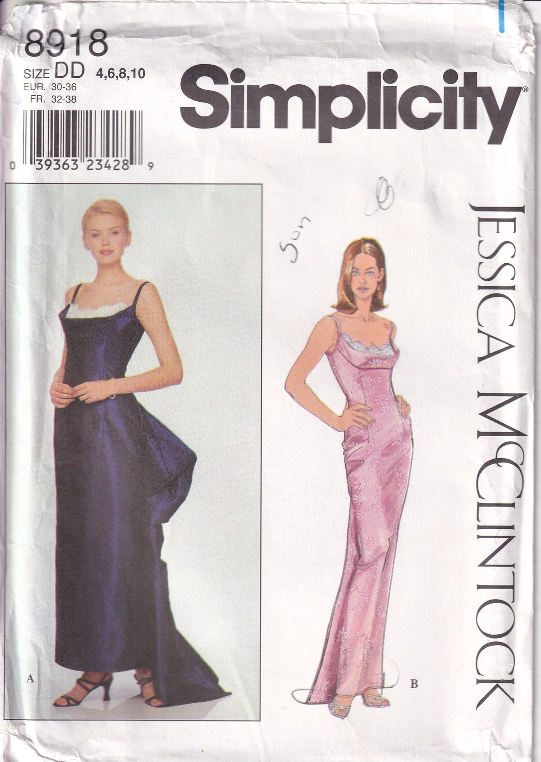 Vintage 1999 Simplicity 8918 Sewing Pattern Jessica Mcclintock Bridal ...