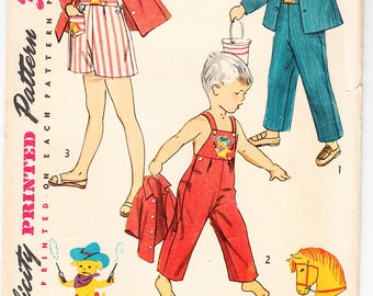 Vintage 1952 Simplicity 4130 Sewing Pattern Child's | Etsy