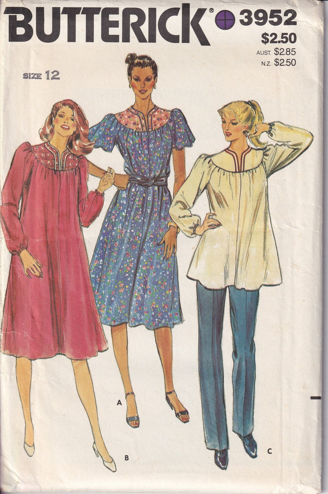 Vintage 1980 Butterick 3576 UNCUT Sewing Pattern Misses' One Piece ...
