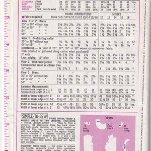 Vintage 1969 Simplicity 8609 UNCUT Sewing Pattern Teens' Dress Size 13/ ...
