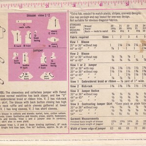 Vintage 1969 Simplicity 8523 Sewing Pattern Toddler's Girls' Jumper and ...