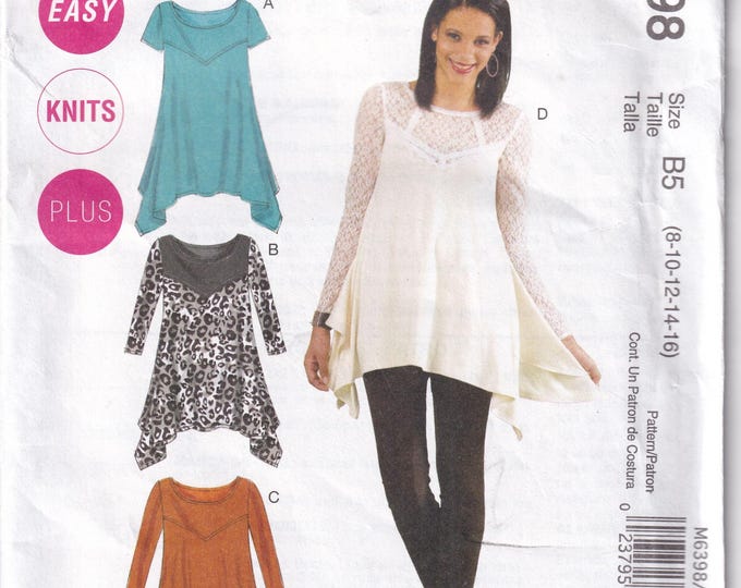 2011 Mccall's M6398 UNCUT Sewing Pattern Misses' Tunics Tops Size 8-16 ...