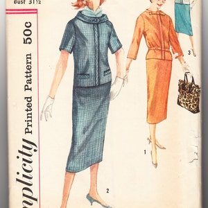 Vintage 1957 Simplicity 2311 Sewing Pattern Jr. Misses' and Misses' Two ...
