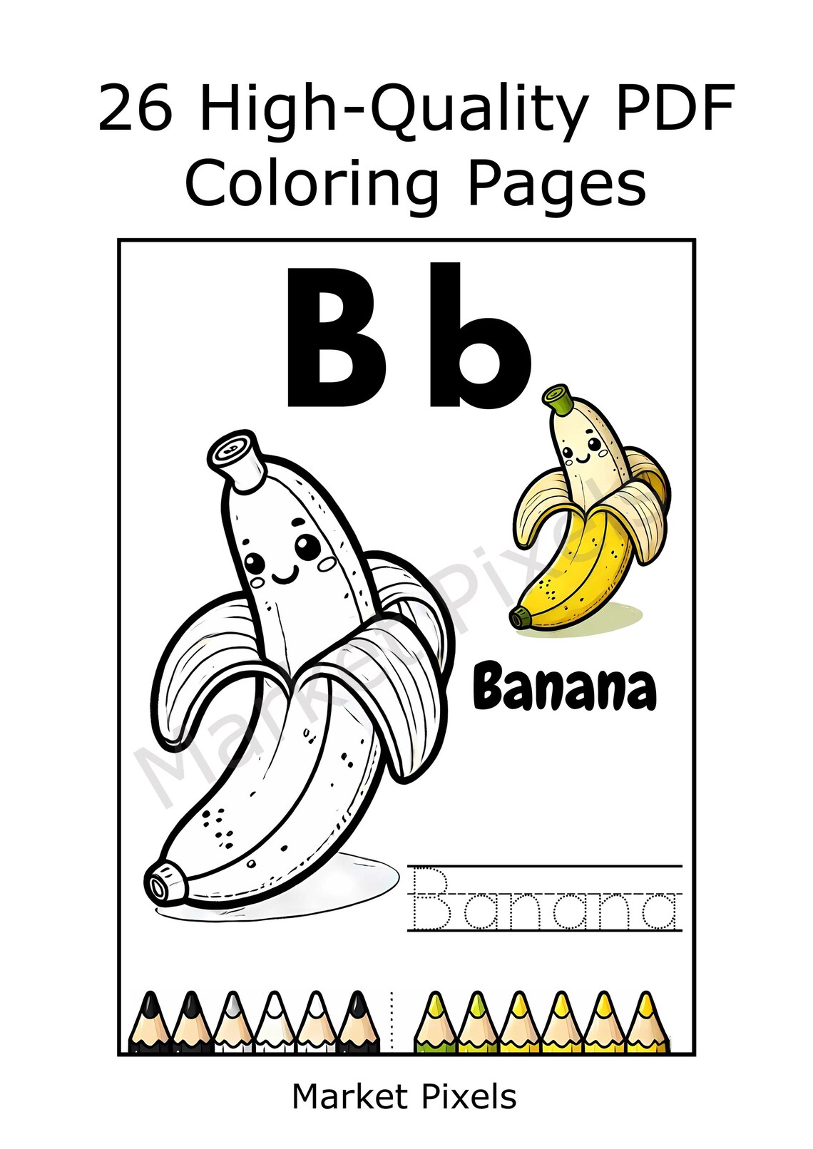 A-Z Alphabet Fruit Coloring Pages | Learn to Write & Read | Fun ...