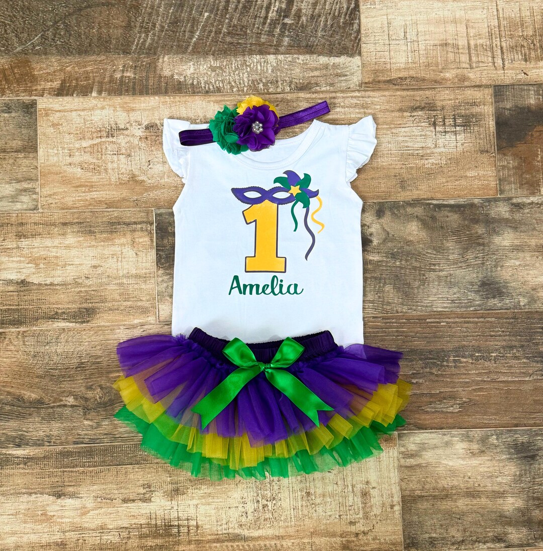 Mardi Gras Baby Girl Outfit Mardi Gras Cutie Bodysuit, Mardi Gras Tutu ...