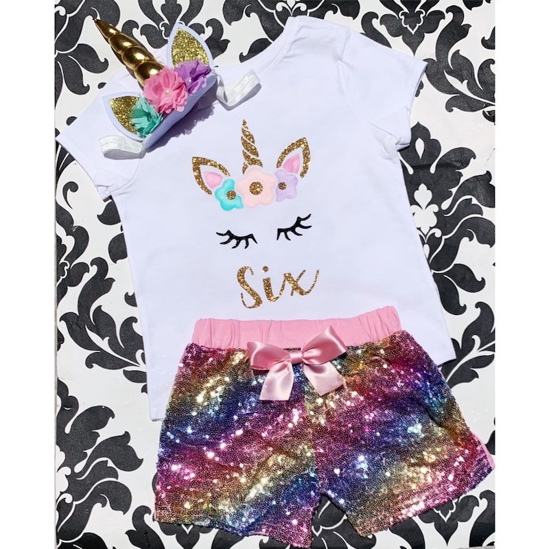 Unicorn Birthday Outfit - Etsy