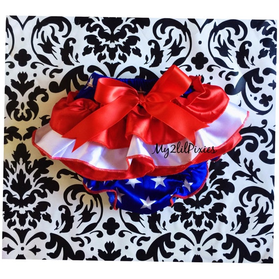 Forth of July Diaper Cover Red White and Blue Bloomers - Etsy