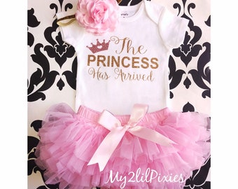 Personalized Newborn Girl Coming Home Outfit Princess Has - Etsy