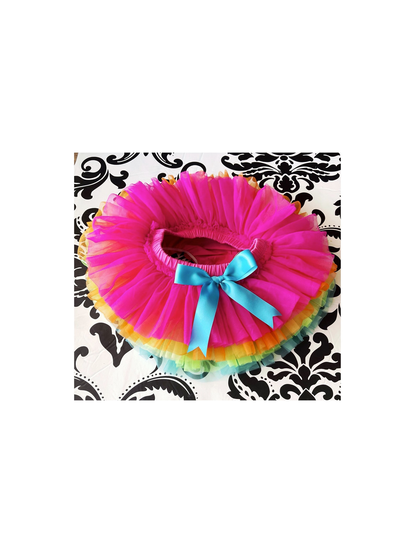 RAINBOW TUTU bloomers ruffles all around Chiffon Baby tutu | Etsy