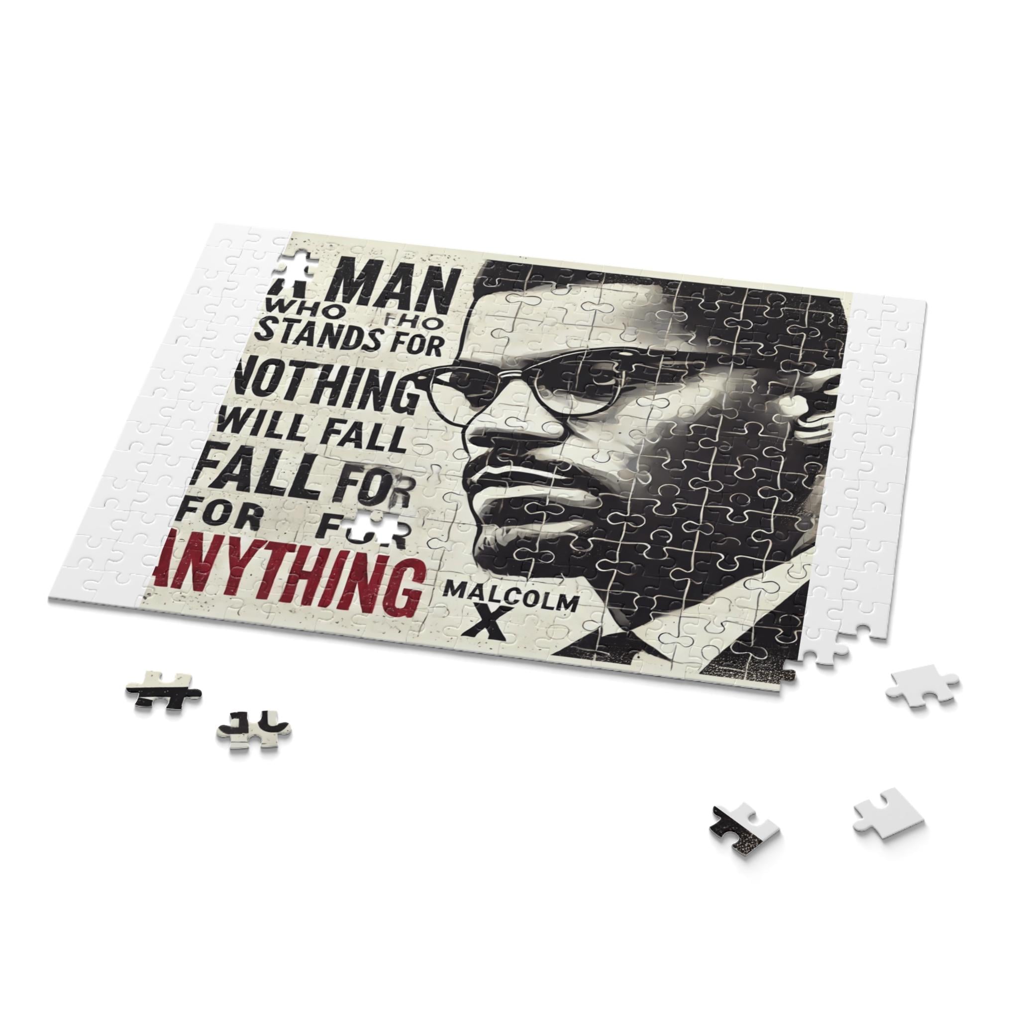 Malcolm X Face Puzzle, Iconic Civil Rights Leader Jigsaw, Historical ...