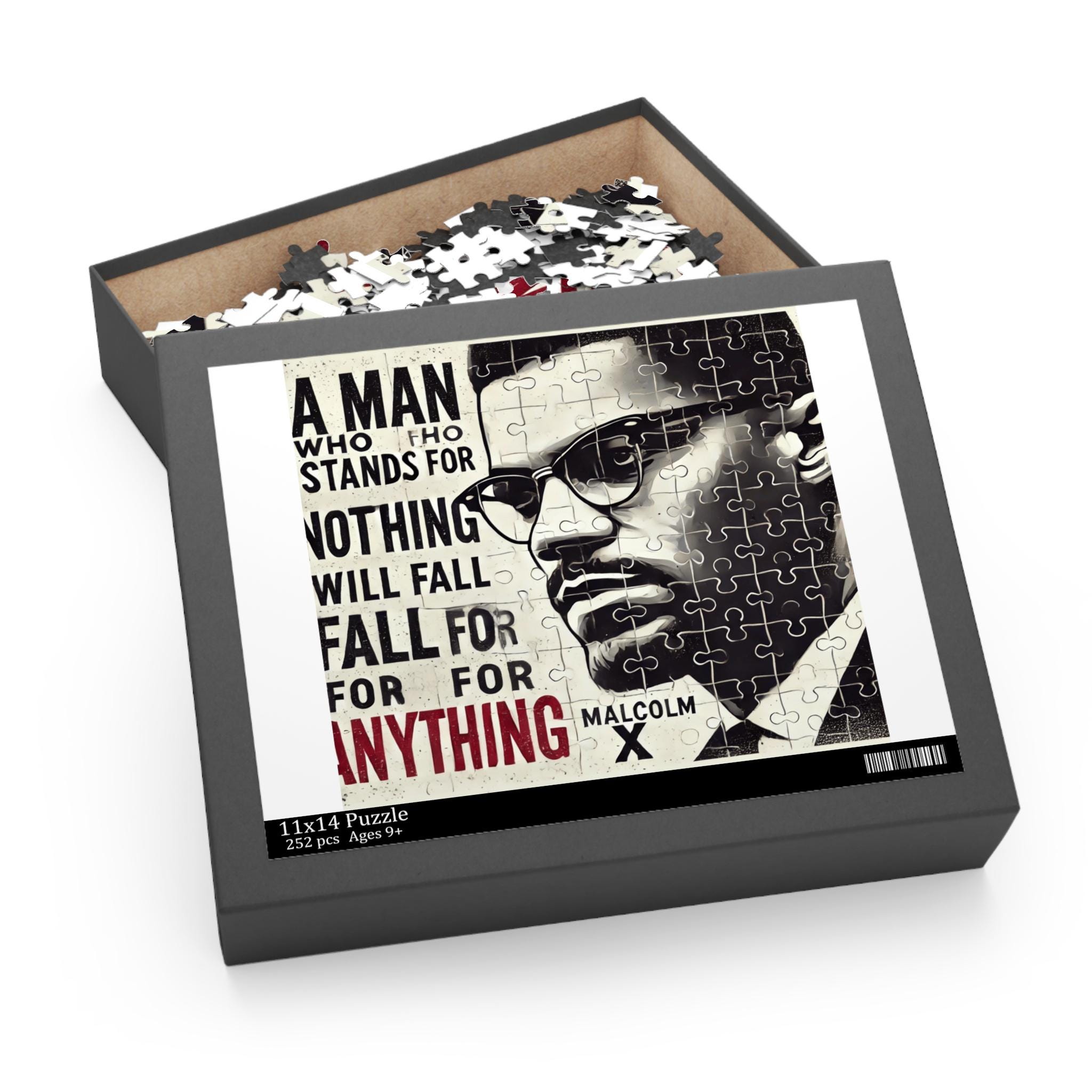Malcolm X Face Puzzle, Iconic Civil Rights Leader Jigsaw, Historical ...