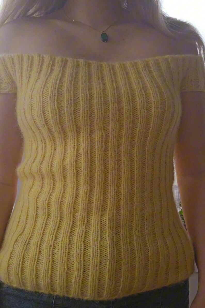 Off Shoulder Top | Knitting Pattern | Maymade | English - Etsy