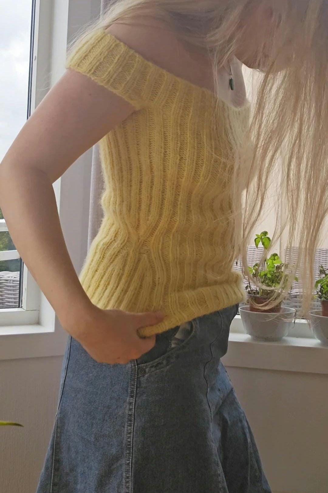 Off Shoulder Top | Knitting Pattern | Maymade | English - Etsy