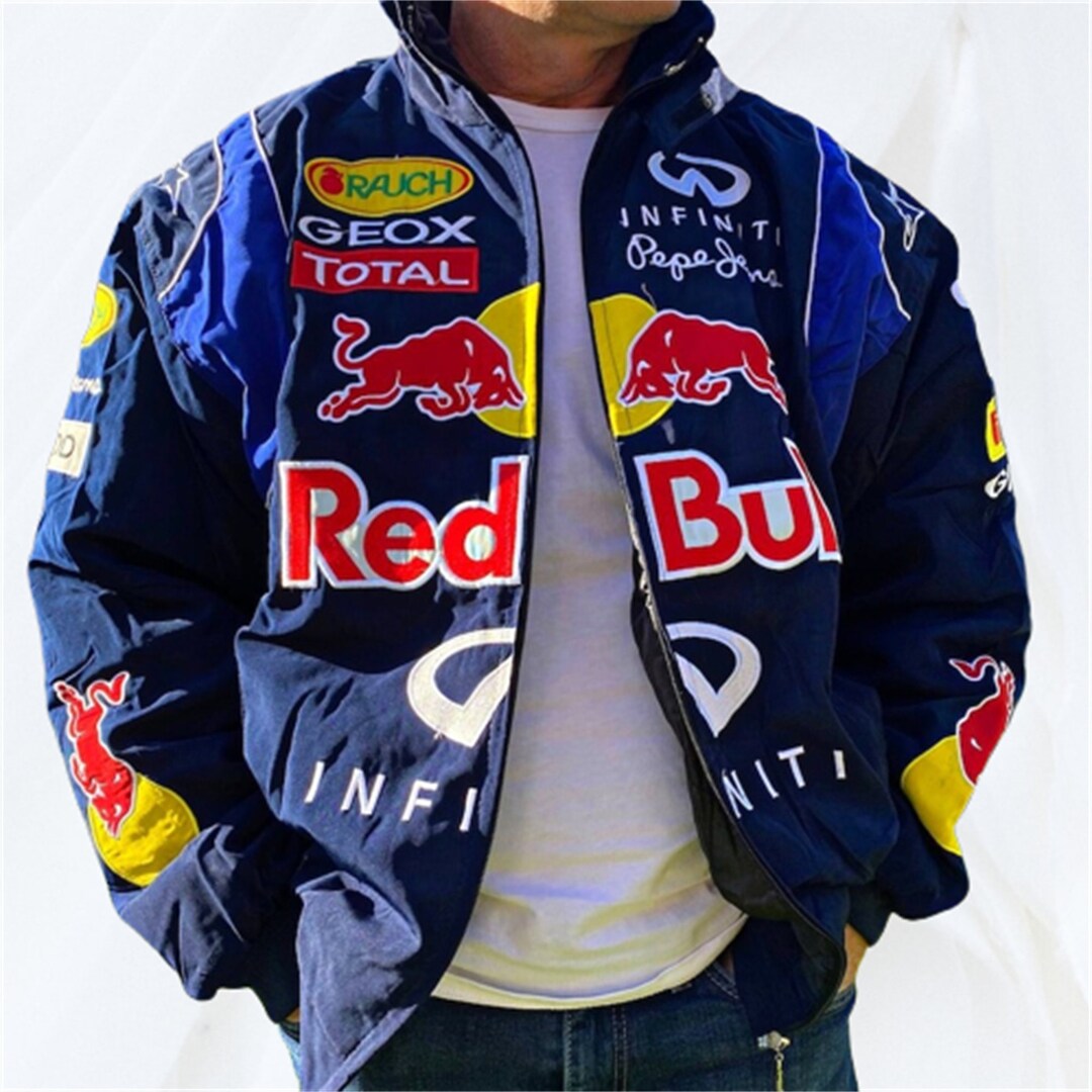 Red Bull Racing Jacket, Formula One Racing Jacket Retro, Flying Jacket ...