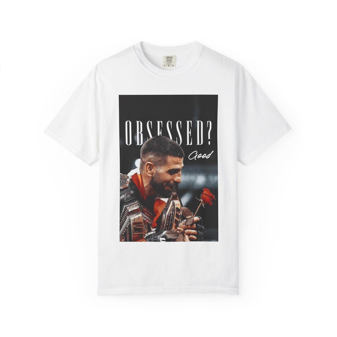 Obsessed? Photo Graphic T-shirt | Man With Rose and Championship Belt ...