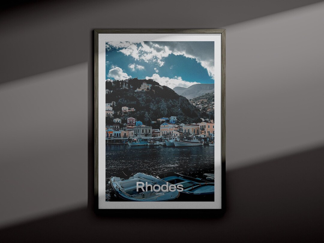 Rhodes Print Rhodes Poster Real Photo Greece City Print Rhodes Wall Art ...