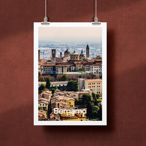 Bergamo Print - Bergamo Poster - Real Photo - Italy City Print ...