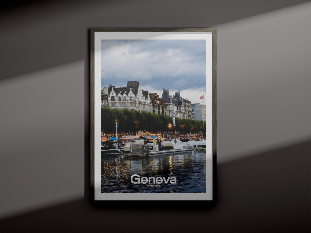 Geneva Print - Geneva Poster - Real Photo - Switzerland City Print ...