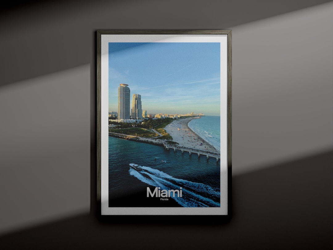 Miami Print Miami Poster Real Photo Florida City Print Miami Wall Art ...