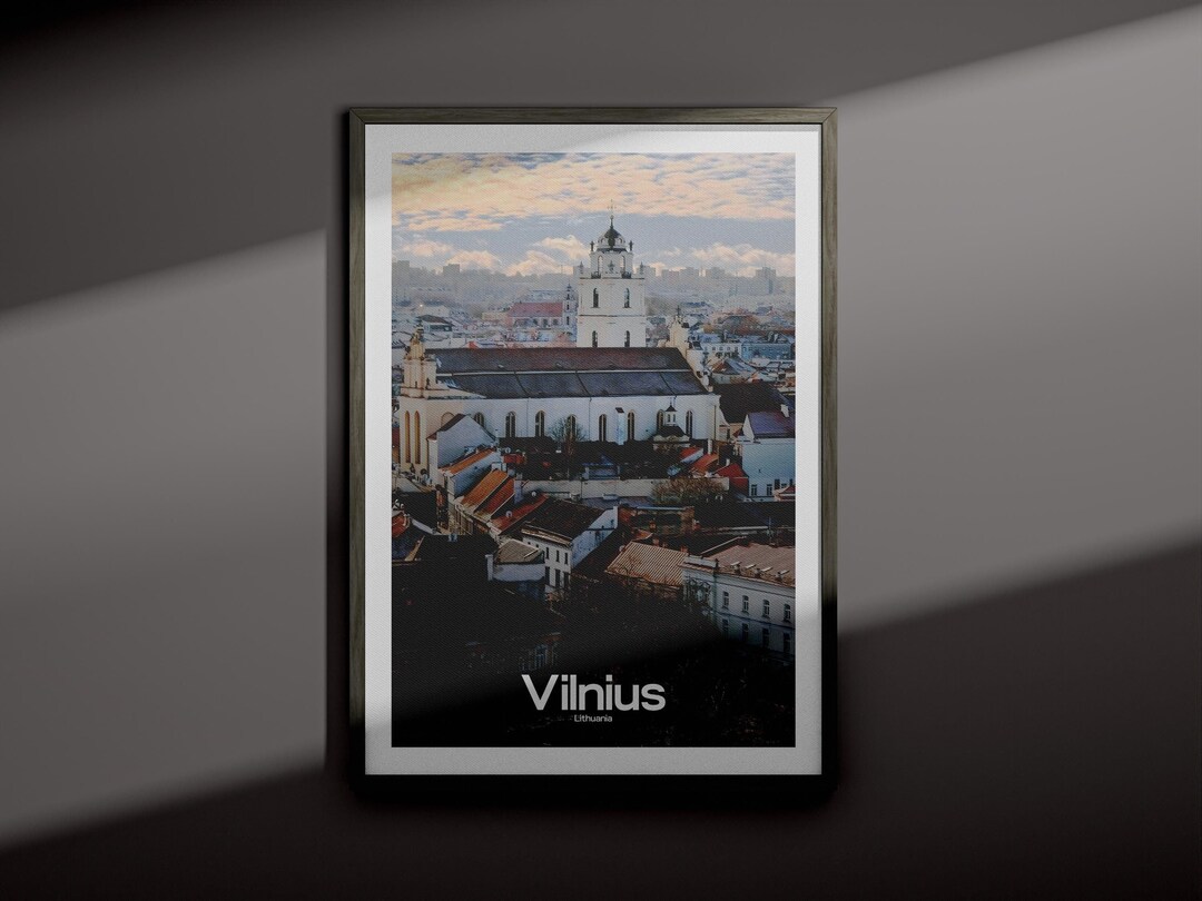 Vilnius Print Vilnius Poster Real Photo Lithuania City Print Vilnius ...