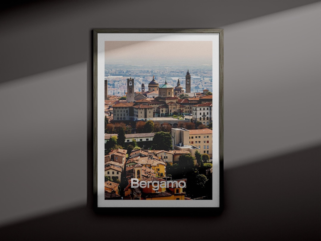 Bergamo Print - Bergamo Poster - Real Photo - Italy City Print ...