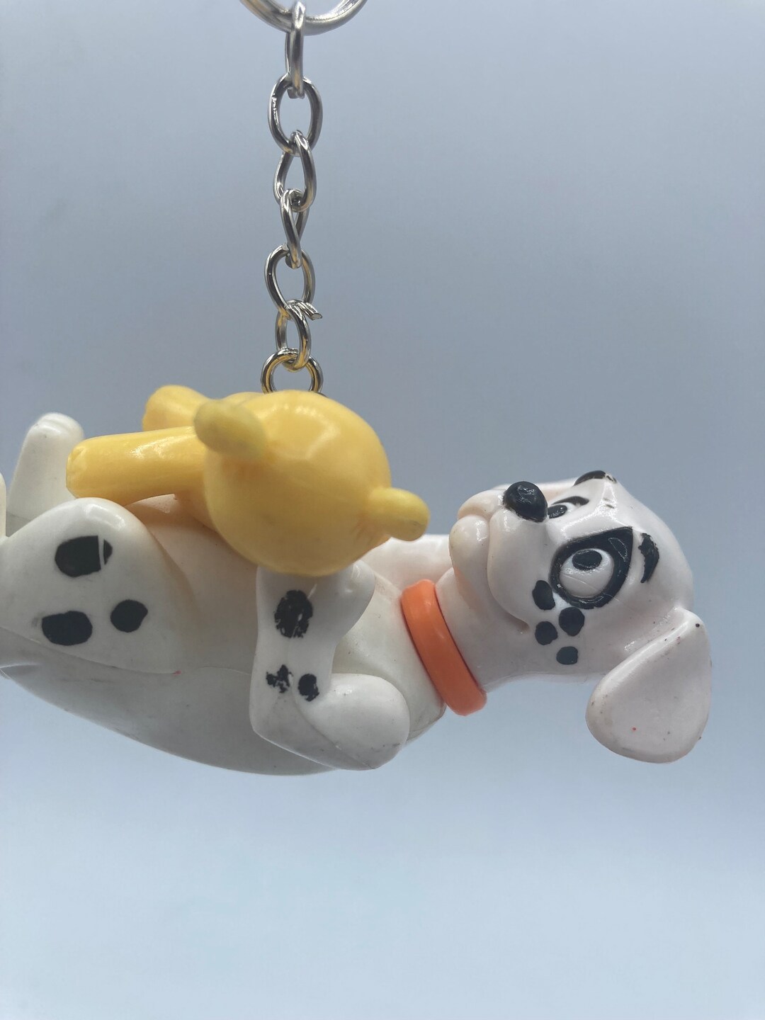 Disney 101 Dalmatians Mcdonalds Toy Dog With Yellow Teddy Bear Keychain Backpack Zipper Purse ...