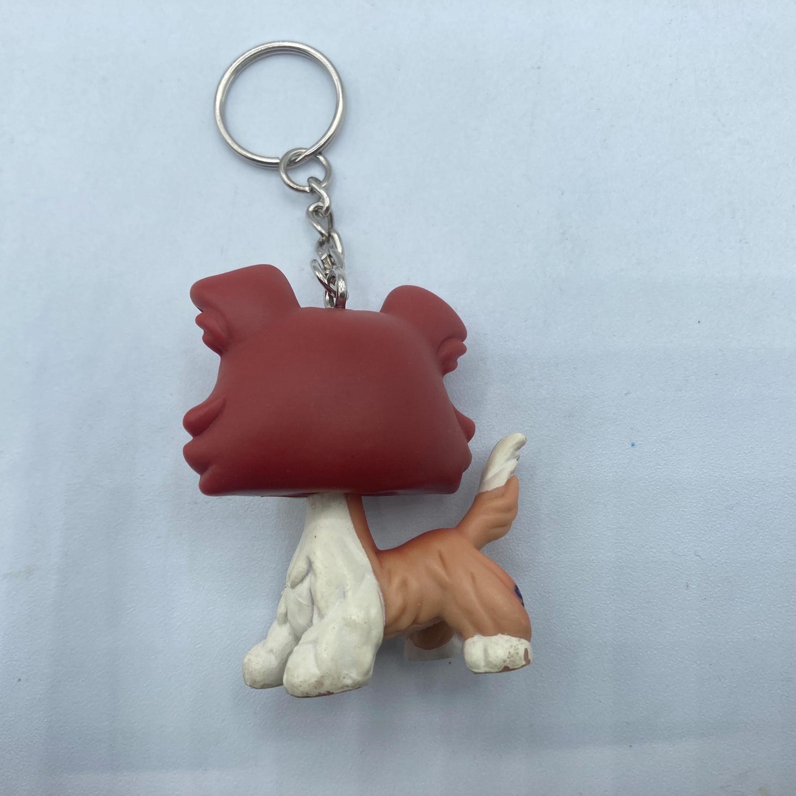 Littlest Pet Shop Hasbro LPS Collie Dog #1542 Brown Keychain Backpack ...