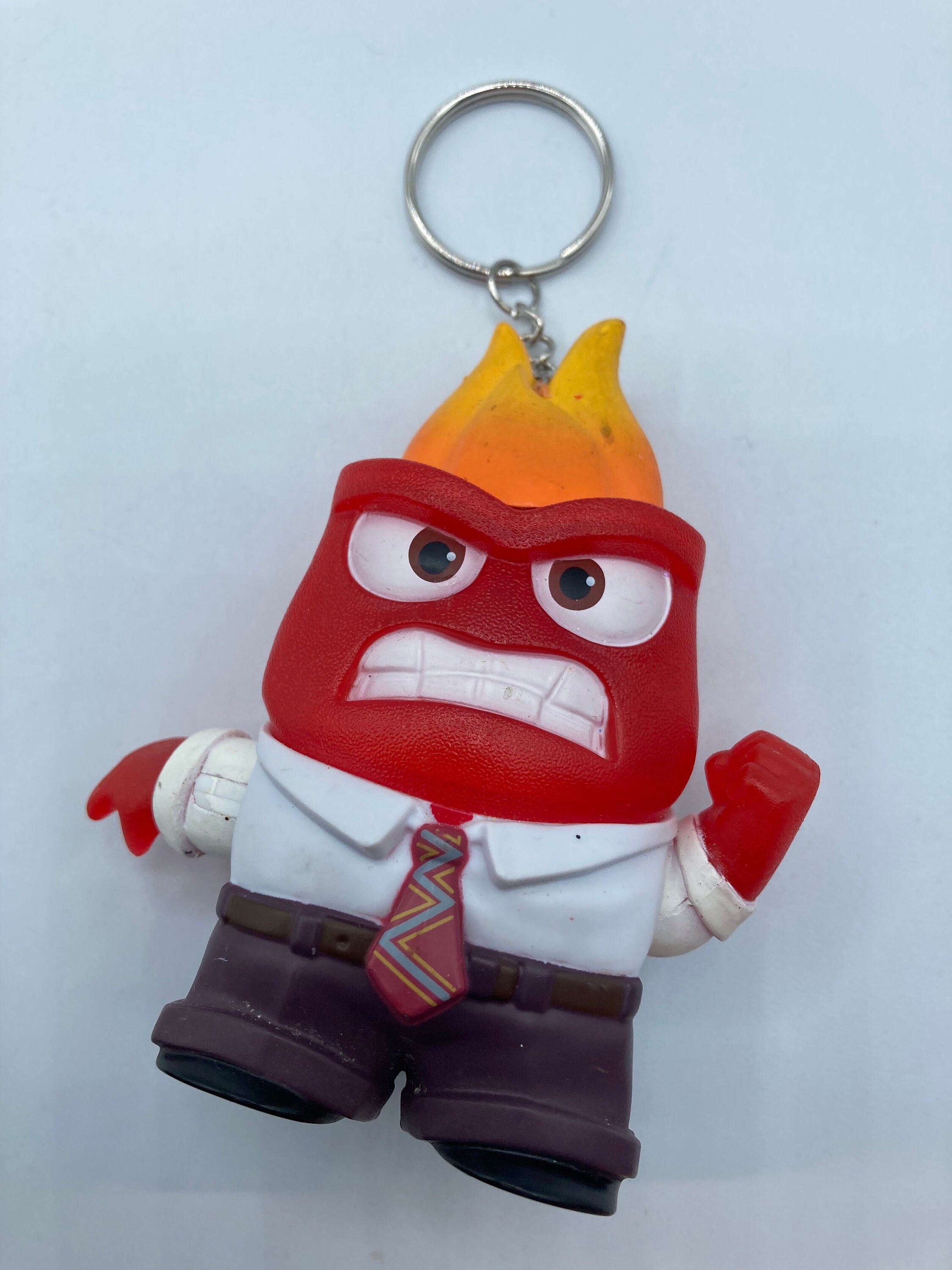 Disney Pixar Inside Out Anger Red Character Keychain Backpack Zipper ...