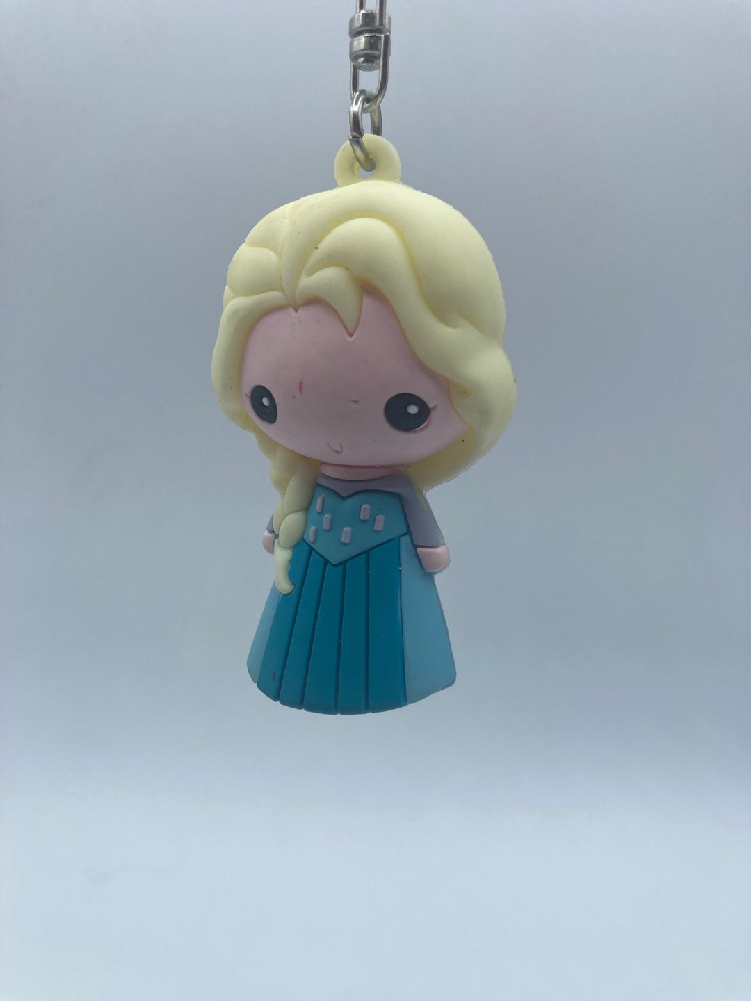 Disney Frozen Elsa Princess Blue Keychain Backpack Zipper Purse Chain 2 ...