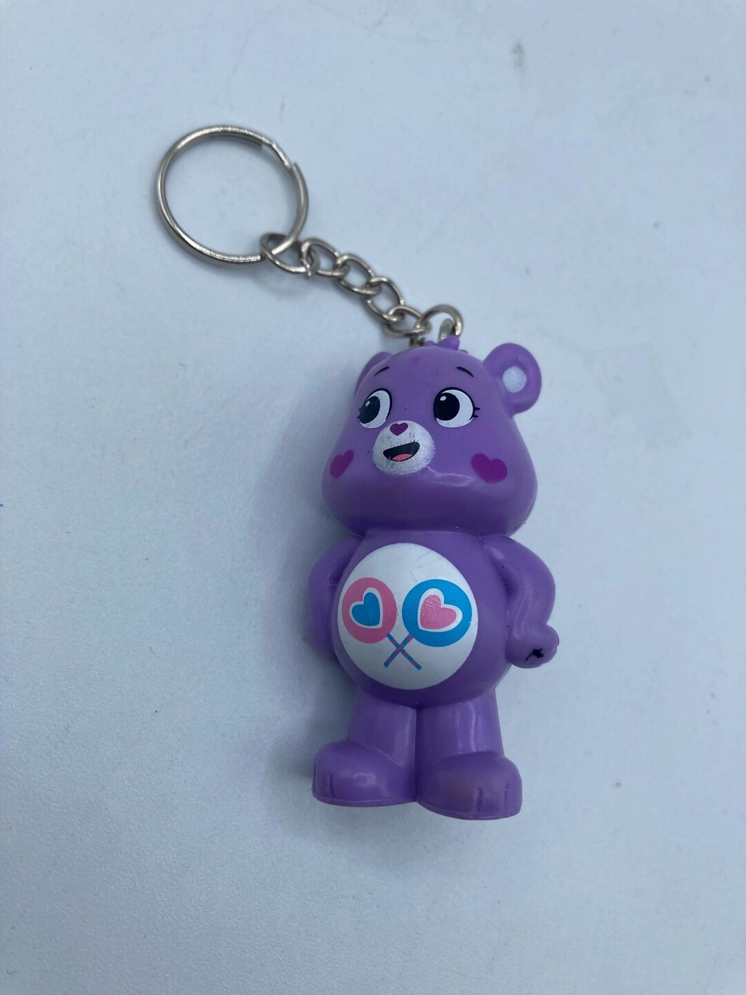 Care Bears New Generation Modern Purple Bear Keychain Backpack Zipper ...