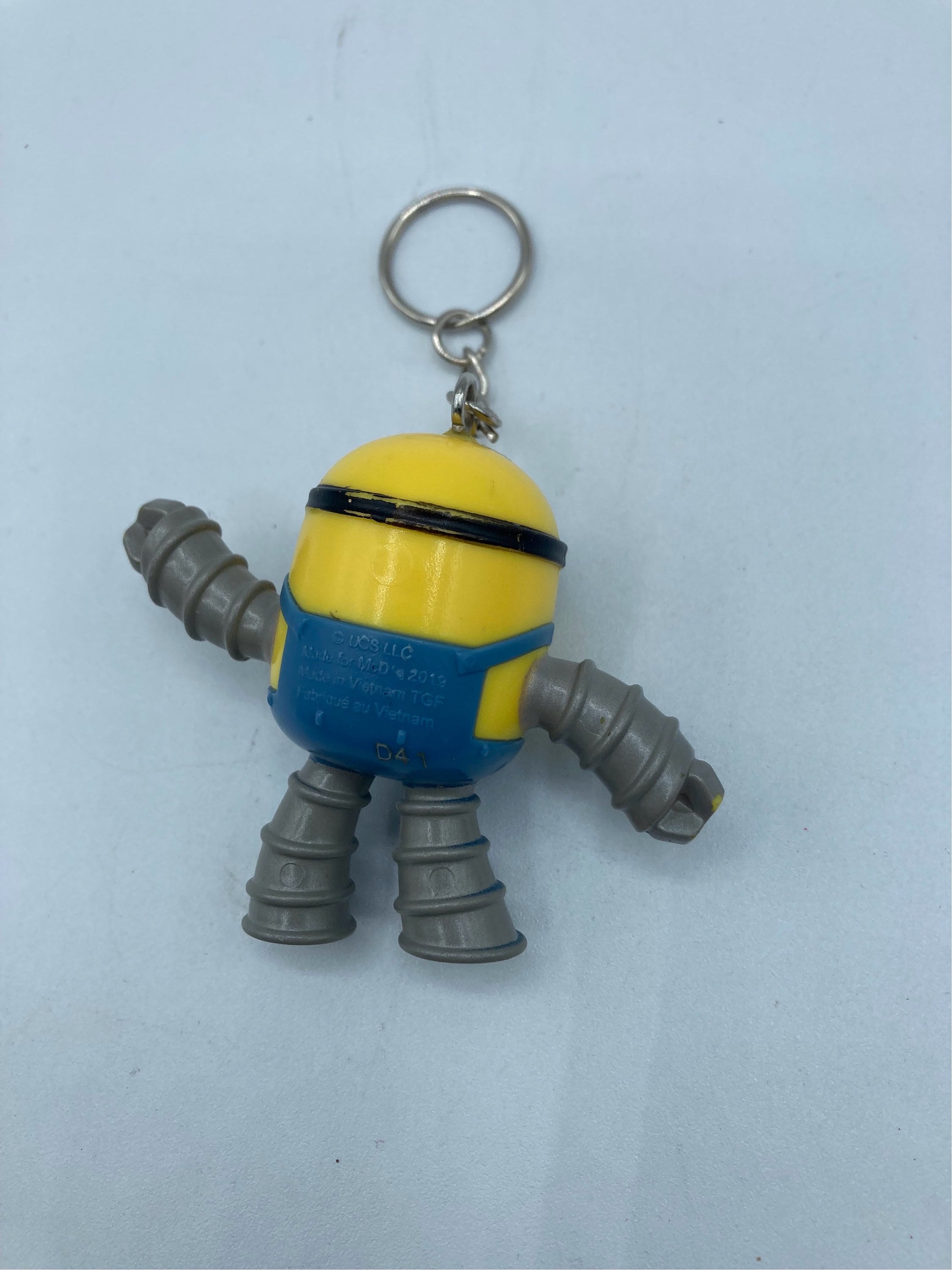 Minions Robot Character Keychain Backpack Zipper Purse Chain 2" Tall ...
