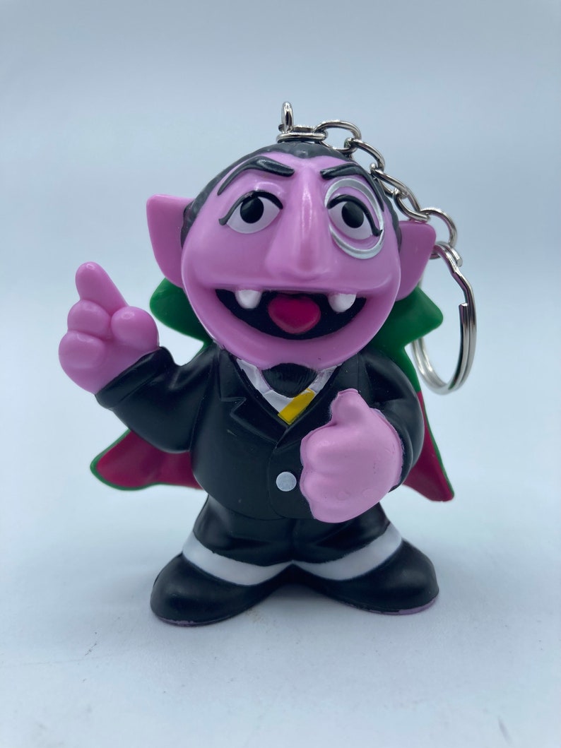 Sesame Street Count Dracula Character Keychain Backpack Zipper Purse ...