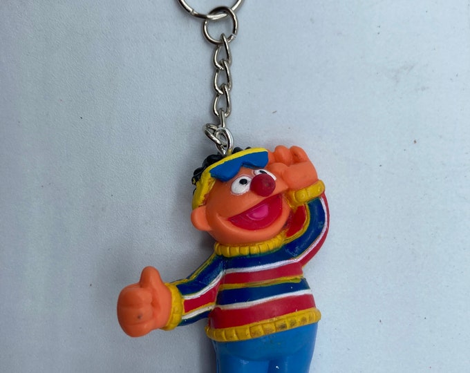Sesame Street Workshop Ernie Bert Character Keychain Backpack Zipper ...