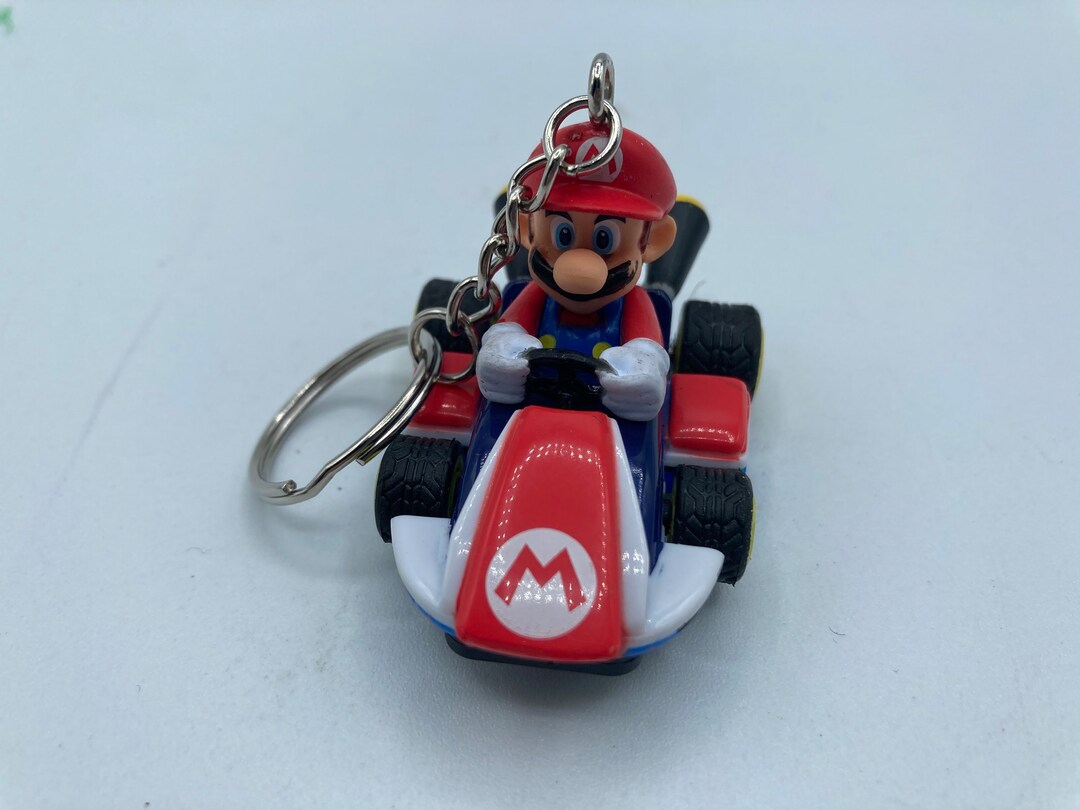 Nintendo Mario Race Car Mariokart Mario Kart Keychain Backpack Zipper ...