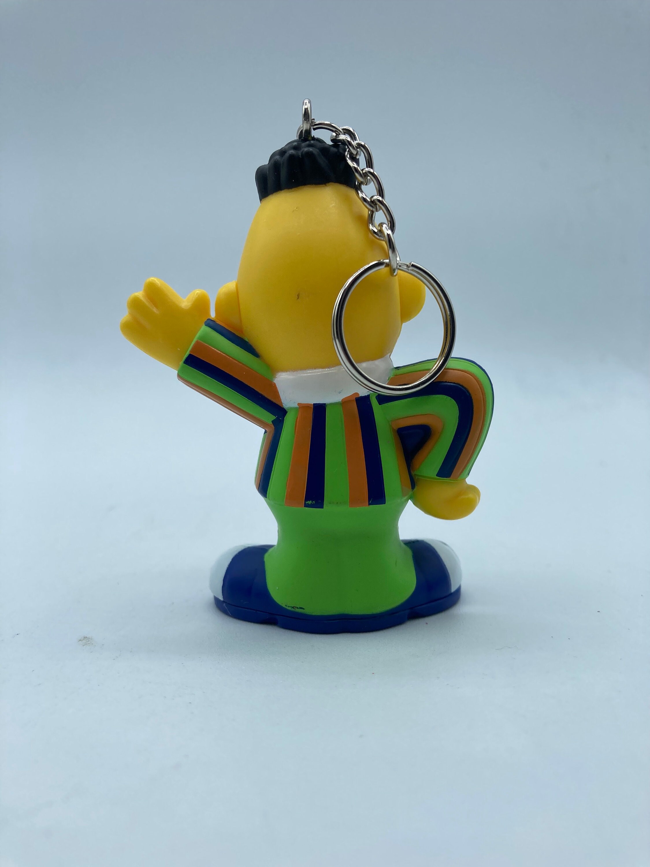 Sesame Street Bert Muppet Keychain Backpack Zipper Purse Chain 3" Tall ...