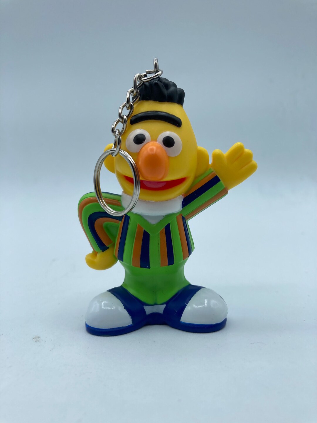 Sesame Street Bert Muppet Keychain Backpack Zipper Purse Chain 3" Tall ...