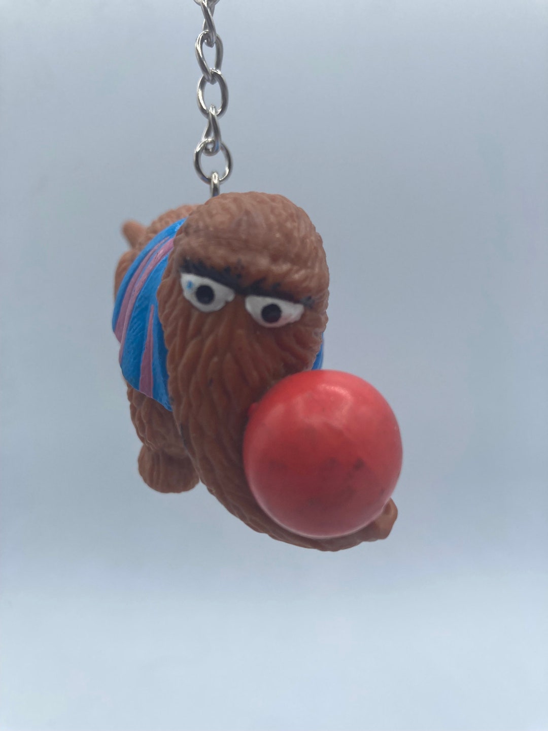 Sesame Street Snuffleupagus Brown Character Keychain Backpack Zipper ...