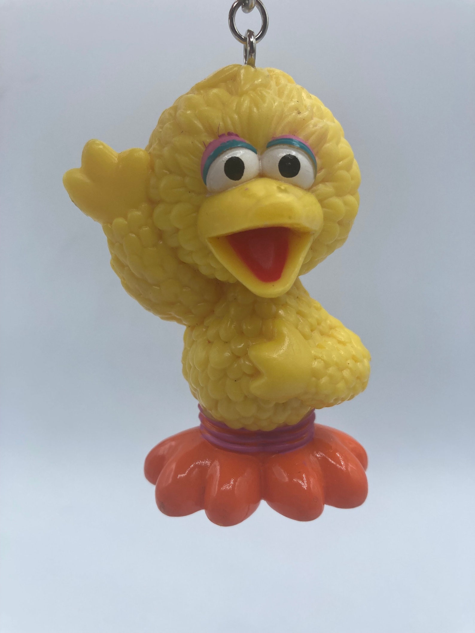 Sesame Street Yellow Big Bird Keychain Backpack Zipper Purse Chain 3 ...