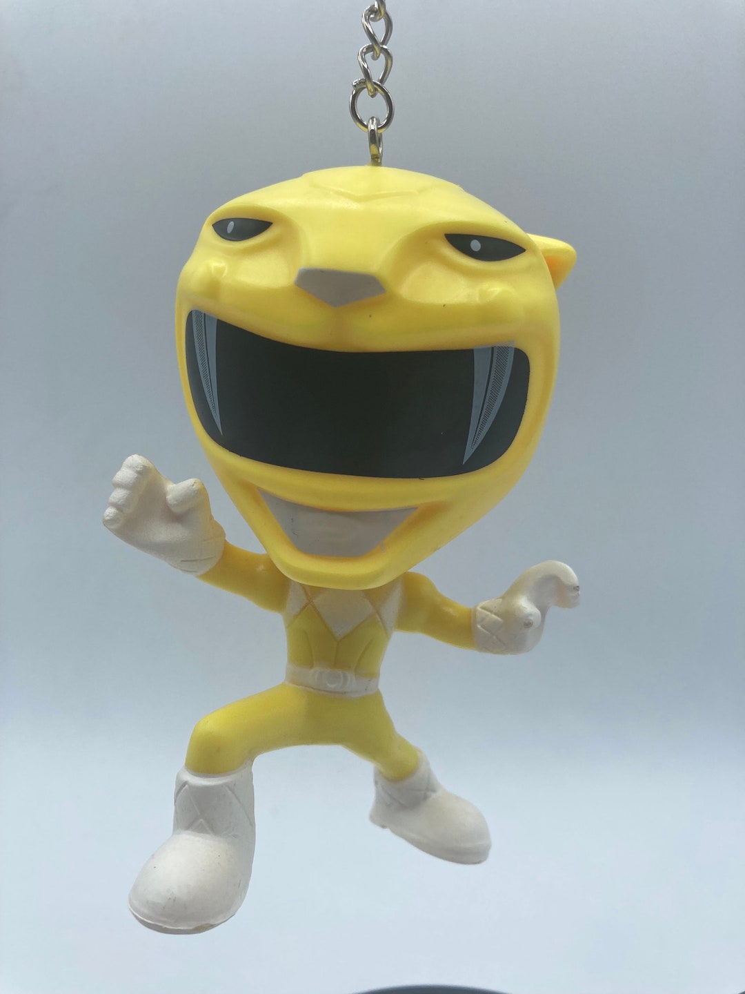 Power Rangers Yellow Keychain Backpack Zipper Purse Chain 4" Tall ...