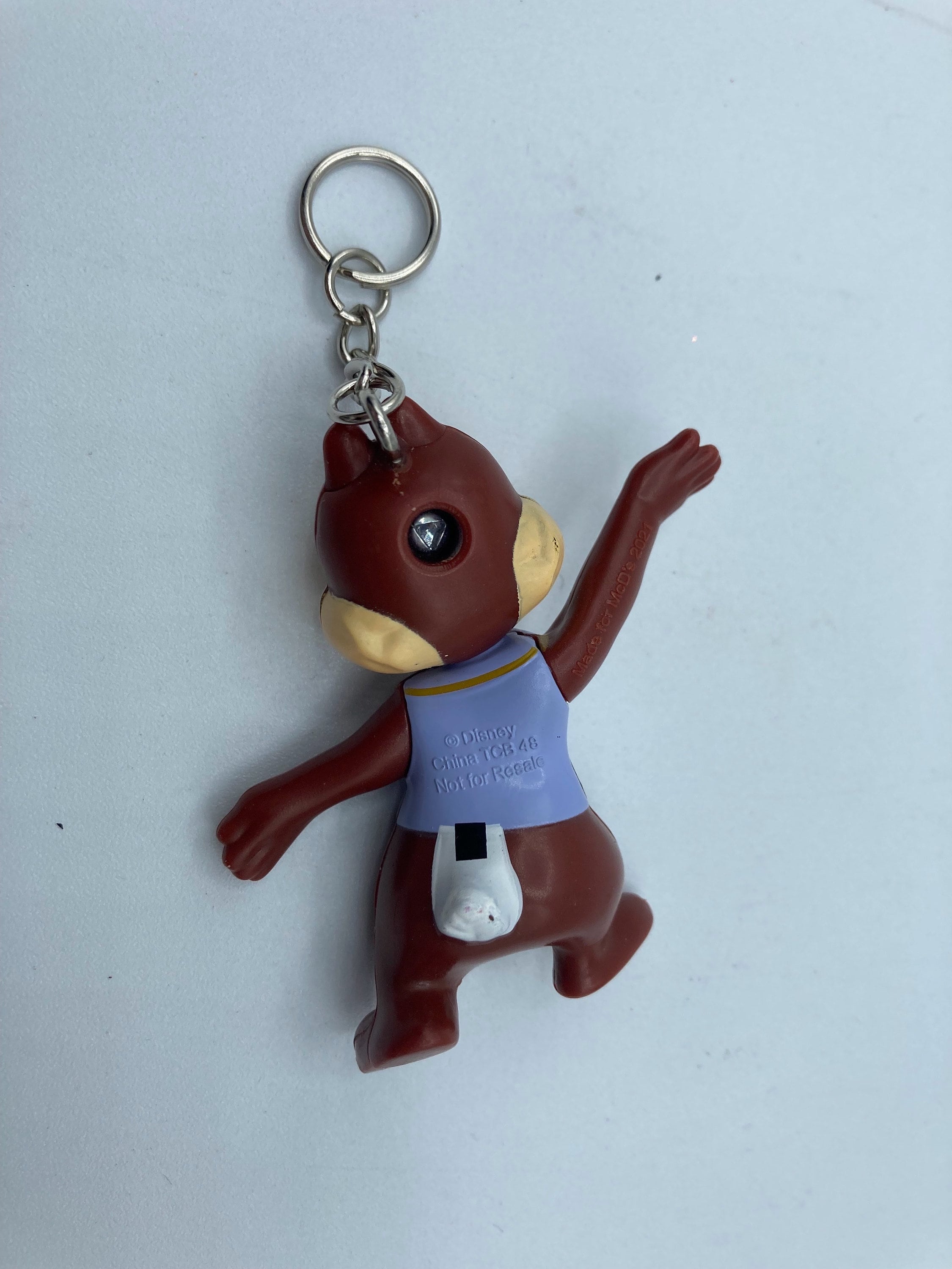 Disney Chip and Dale Chipmunks Keychain Backpack Zipper Purse Chain 2.5 ...