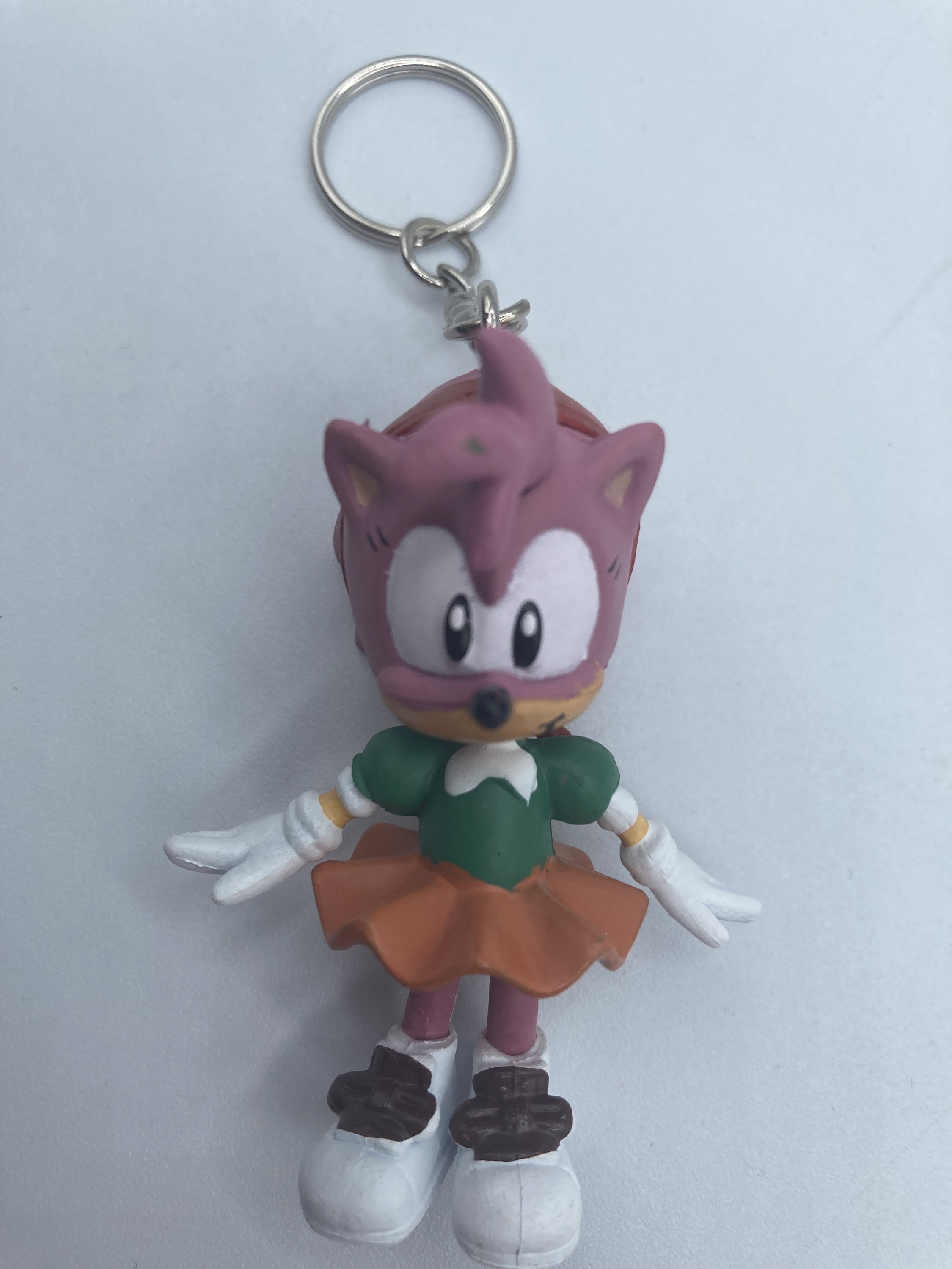 Sonic the Hedgehog Pink Amy Keychain Backpack Zipper Purse Chain 2.5 ...