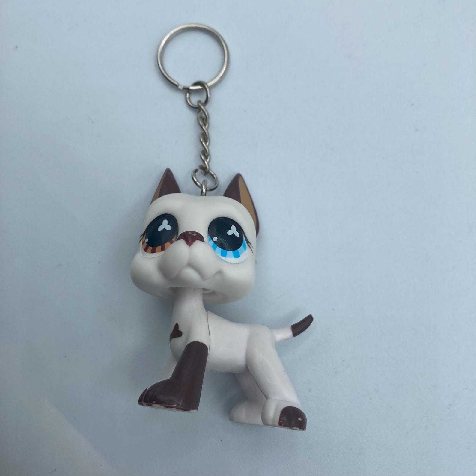 Littlest Pet Shop Hasbro LPS Great Dane Dog #577 White Keychain ...