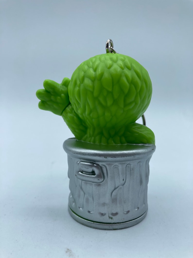 Oscar the Grouch Green Sesame Street Keychain Backpack Zipper Purse ...